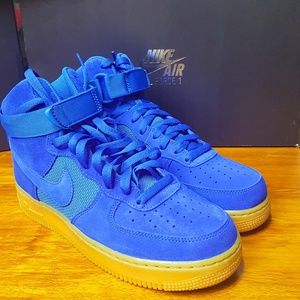 Nike | Shoes | Nike Air Force Af1 High Suede Hyper Cobalt Blue | Poshmark